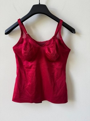 Ruby Ribbon Ladies Red V Neck Sleeveless Cami Shapewear Tank Top - Size ...