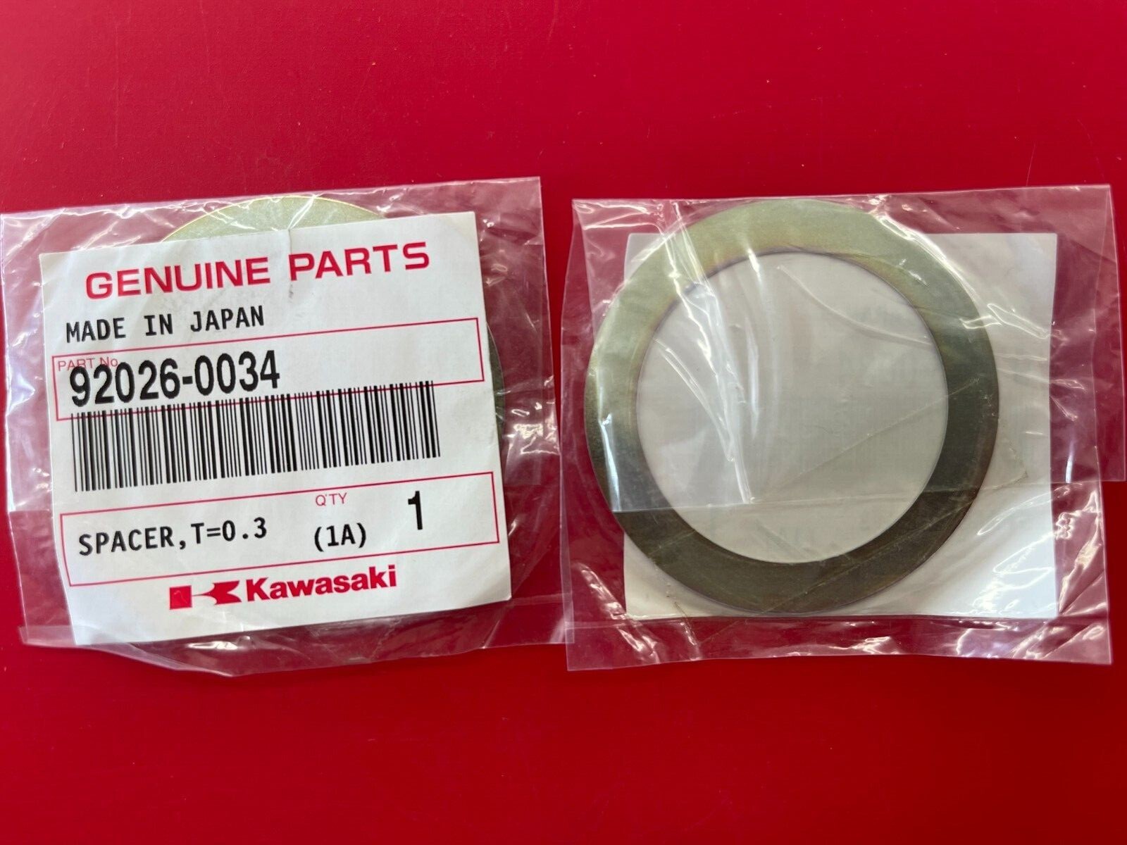 ***NOS KAWASAKI 92026-0034 SPACER,T=0.3 (ACTIVE #) | eBay