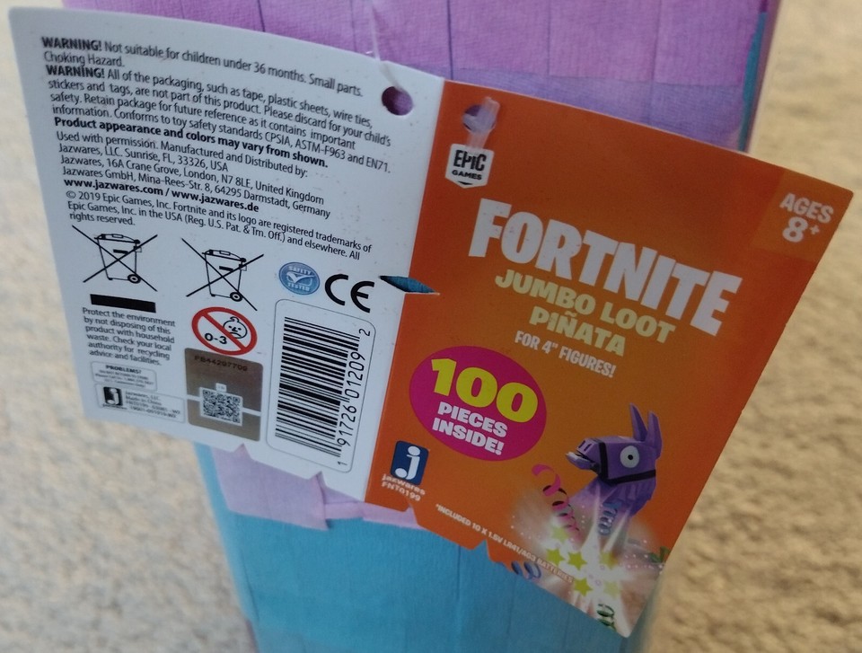 BRAND NEW Fortnite JUMBO LLAMA LOOT PINATA 100 Pieces NWT | eBay