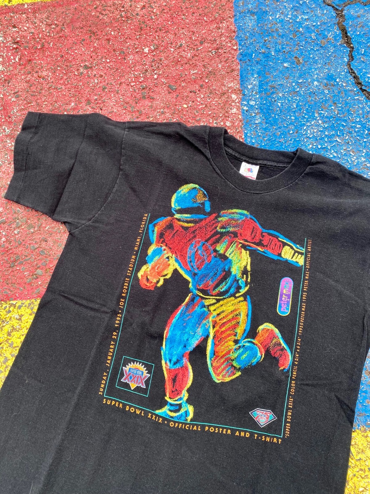 VTG 1995 NFL Super Bowl XXIX 49ers Chargers Peter Max Poster Graphic ...