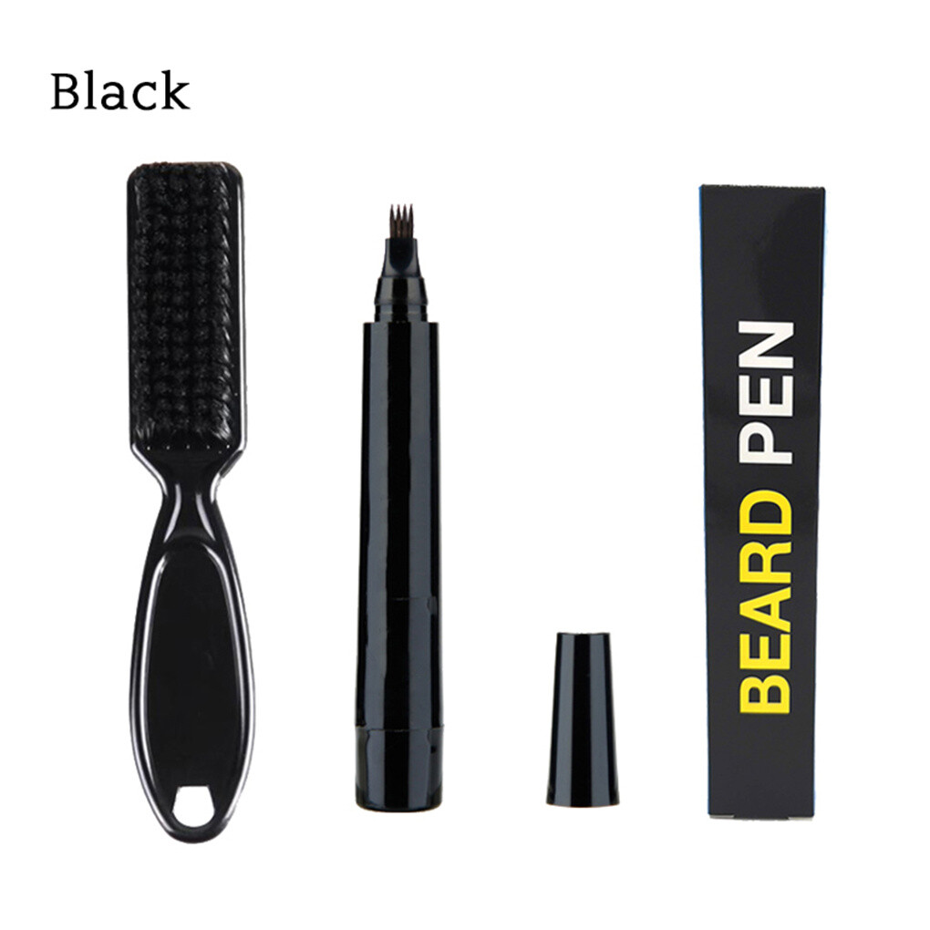 Beard Filling Pen Kit Barber Pencil Brush Salon Facial Hair Engraving ...