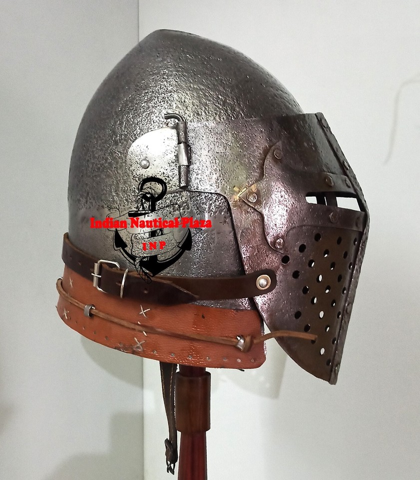 Medieval Bascinet Knight Helmet Armor Battle Medieval Replica Armor ...