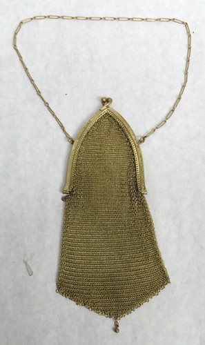 VINTAGE GOLD WASHED OPERA MESH HAND BAG PURSE | eBay