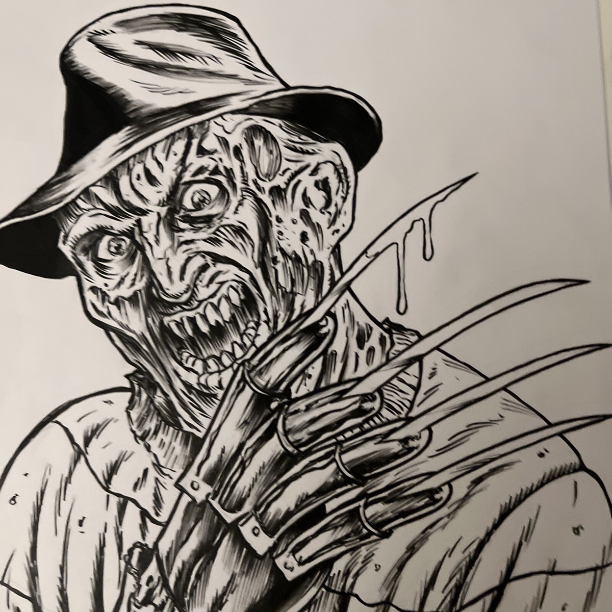 How To Draw Freddy Krueger Face