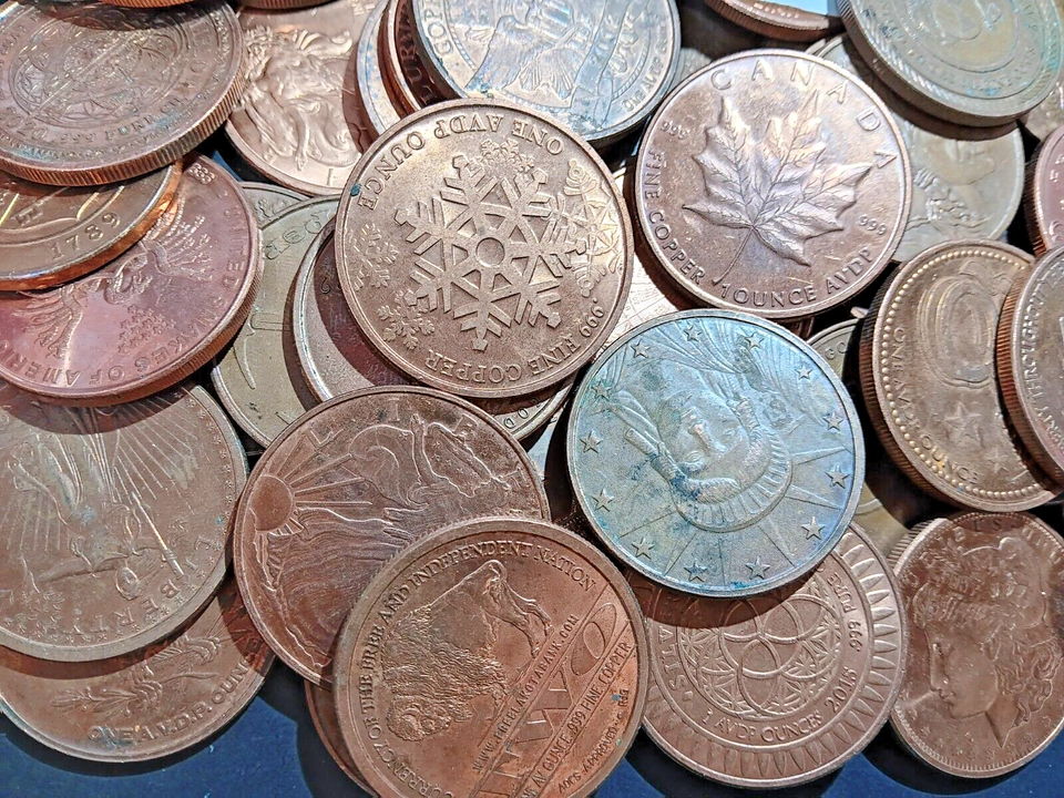 Large Lot of 60pcs Assorted Copper Tokens - Item #5216 | eBay