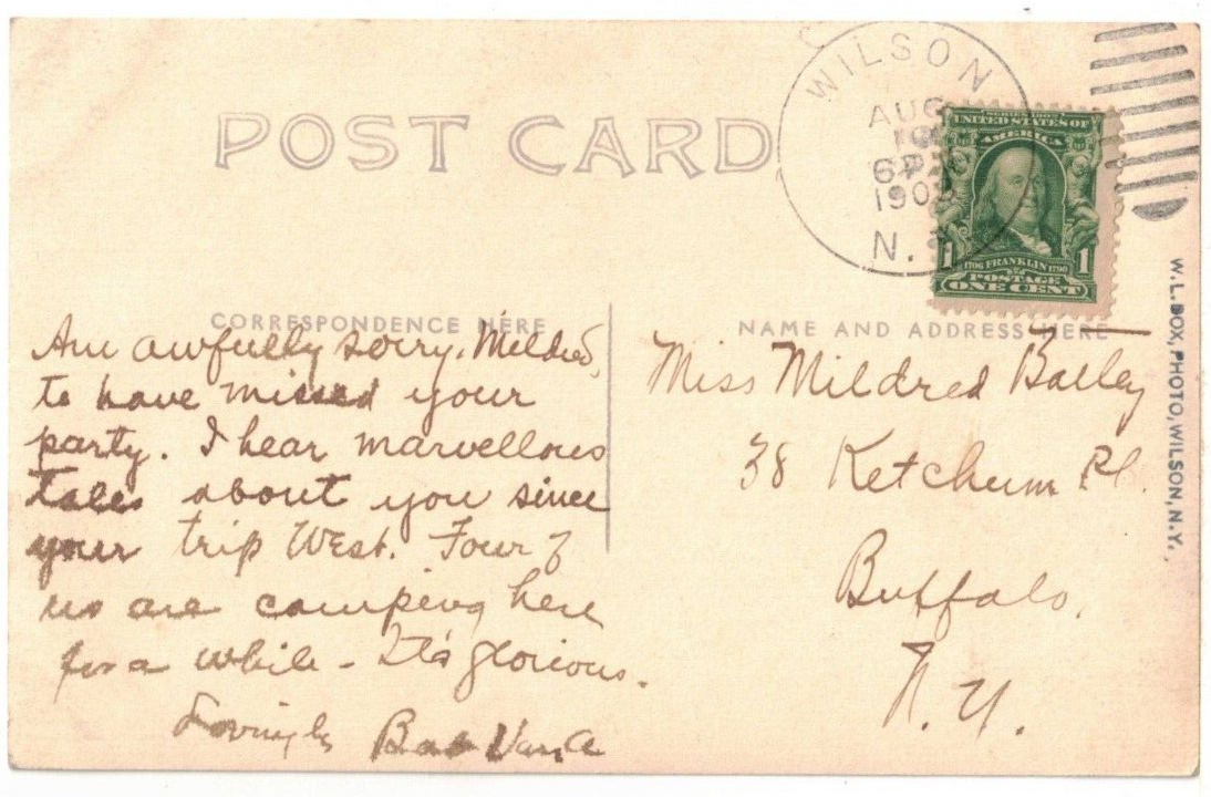 RARE 1908 Real Photo Postcard: West Cut Creek Side, Wilson NY, Wilson ...