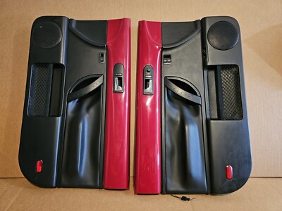 OEM 98-10 Volkswagen Beetle Door Panels BLACK/RED Driver & Passenger ...