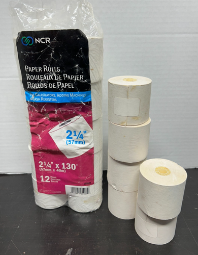 16 PACK NCR Paper Rolls 2-1/4" 130' for Adding Machine Calculator POS ...