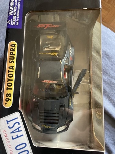 Muscle Machine SS Import Tuner 1:24 Diecast 98 Toyota Supra Gold & Blue ...