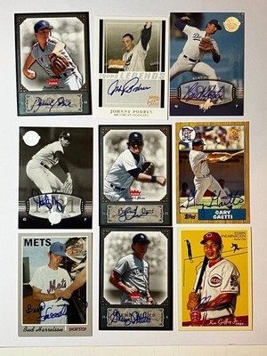 Signed Baseball Card Lot 9 David Cone, Rudy May, Graig Nettles, Burt ...