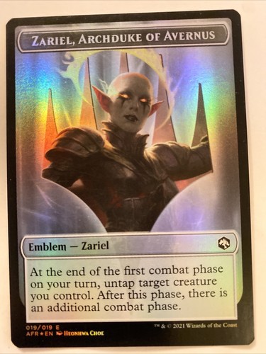 MTG-1x-NM-Mint, English-Devil Token Emblem - Zariel, Archduke of ...