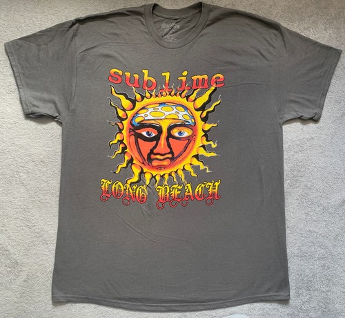 Sublime Casual Short Sleeve Graphic T-Shirt Mens Size XL Gray Yellow ...