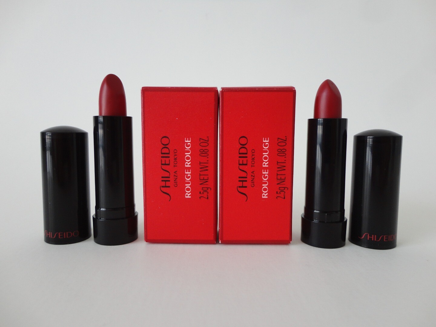 NIB SHISEIDO Rouge Rouge RD501 Ruby Copper Lipstick, Lot of 2, 2.5g/0 ...