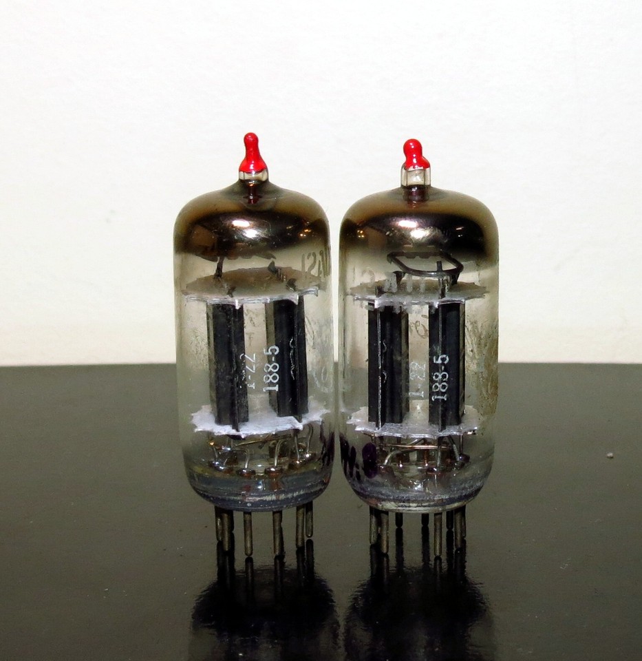 RARE SELECTED Matched Pair Ken-Rad 12au7/ECC82 Black Plates tubes ...