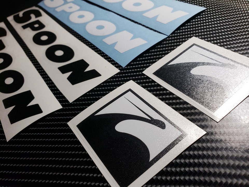 SPOON Sports 4pcs - WHITE OR BLACK - Civic EK9 EG EF S2K NSX Sticker ...