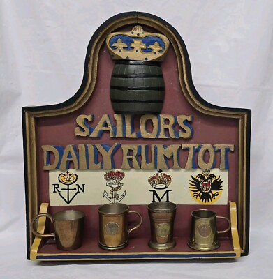 vintage copper rum cup collection royal navy set of 4 | eBay