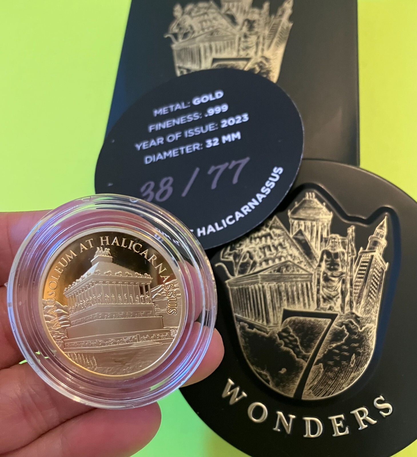 7 Wonders of the World Mausoleum at Halicarnassus 1 OZ GOLD COIN ~ Only ...
