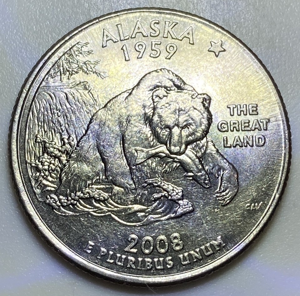 🔥2008-P Alaska Statehood Quarter 🔥Claw Die Chip Mint Error🔥 | eBay