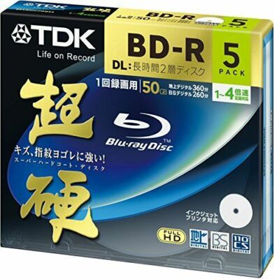 TDK Blu-ray BD-R DL Disk Super Hard Coating Surface 50GB Blueray 4x ...
