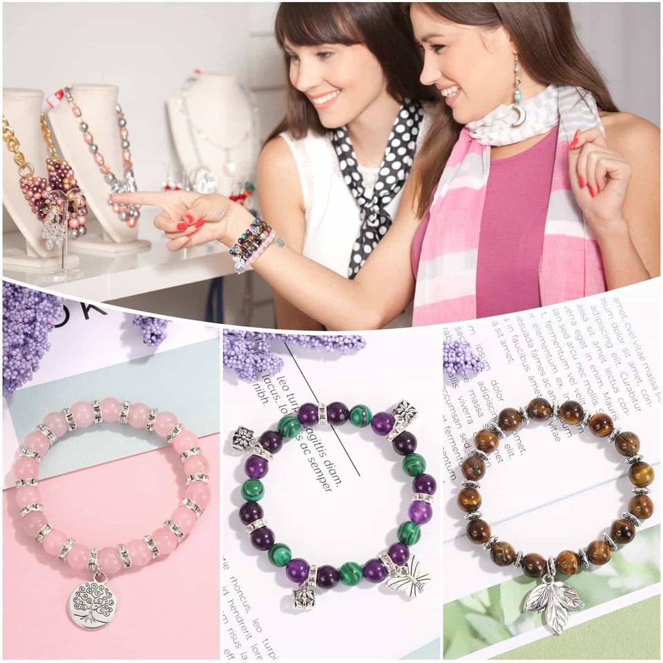 473Pcs Stone Jewelry Making Kit Crystal Stone Bracelet Making Kit for ...