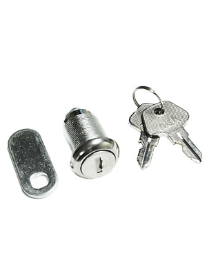 5/8" Outdoor Flat Key Wafer lock Stainless Steel Facing w/Shutter 3499 ...