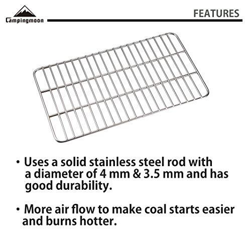 Campingmoon Coal Bed Charcoal Fire Grate Grill Grates Replacement ...