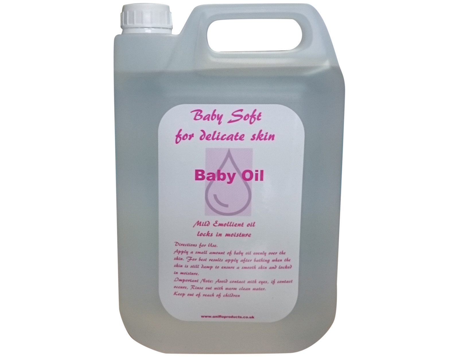 BABY OIL BY UNIFLO 5 LITRE BOTTLE EMOLLIENT SKIN CARE GREAT VALUE ...