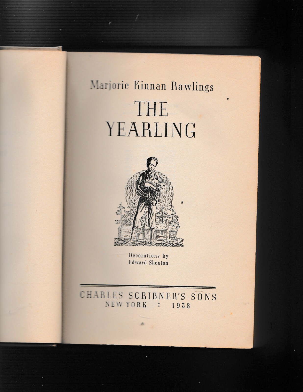 Rawlings, Marjorie Kinnan ; Edward Shenton THE YEARLING 1st Edition ...