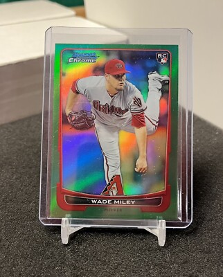 Wade Miley 2012 Bowman Chrome 159 Arizona Diamondbacks rookie green ...