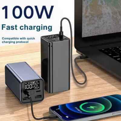 DOEL 100W Portable PD Power Bank 20Ah for Laptop iPhone Samaung Fast ...