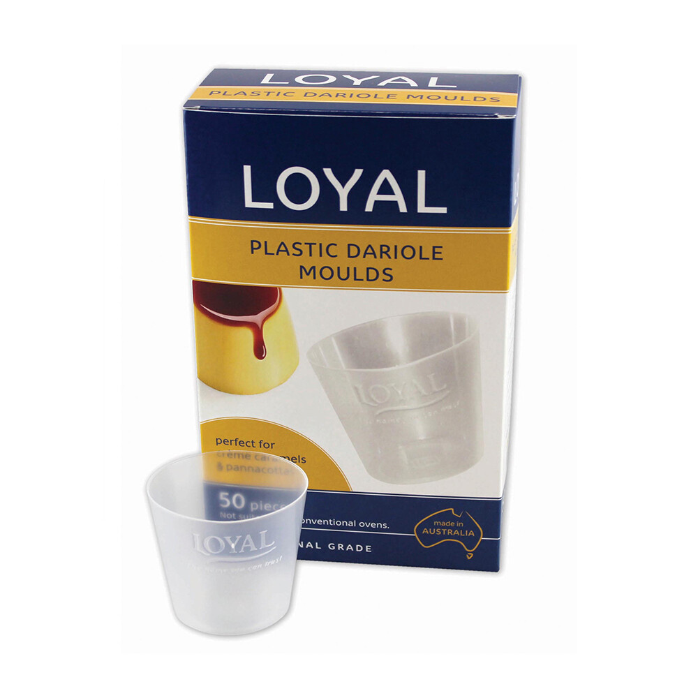 50x Plastic Dariole Mould 125ml Loyal Bakeware Pudding Panna Cotta ...