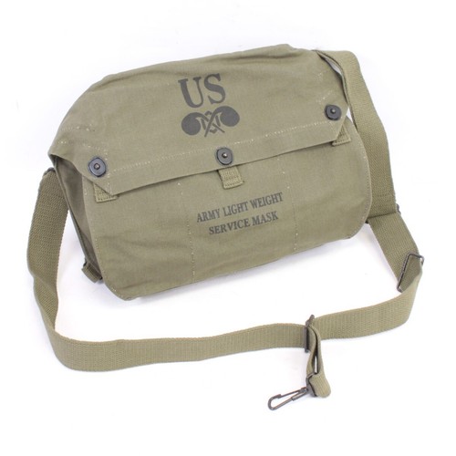 Replica M6 gas mask bag for the WW2 US Army Lightweight Service M4 gas ...