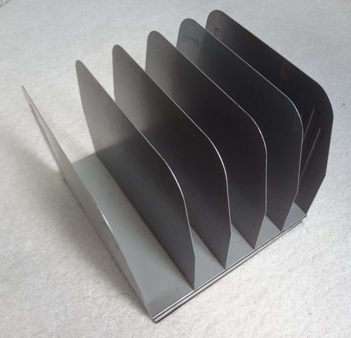 Vintage Metal Desk File Folder Paper Office Organizer Sorter 5-Slot 11 ...
