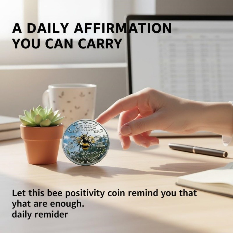 Bee Kind Positivity Commemorative Coin Inspirational Challenge Coin ...