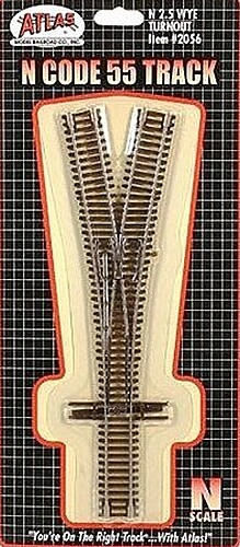 Atlas Code 55 2.5 Wye Turnout w/Terminal Joiners - N Scale Nickel ...