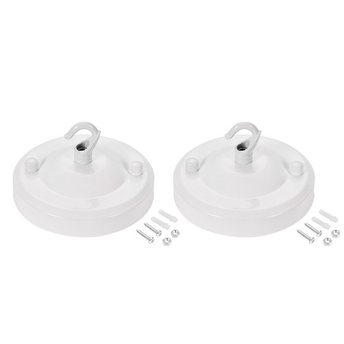 Retro Light Canopy Kit with Hook Chandelier Ceiling Plate 104mm White ...
