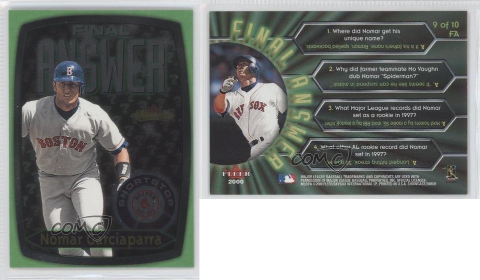 2000 Fleer Showcase Final Answer Nomar Garciaparra #9FA 0b3 | eBay UK