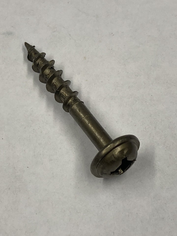 #8 x 1 1/4 Pocket Hole Screws Sq/phil Drive Round Washer Head Wood Scr ...