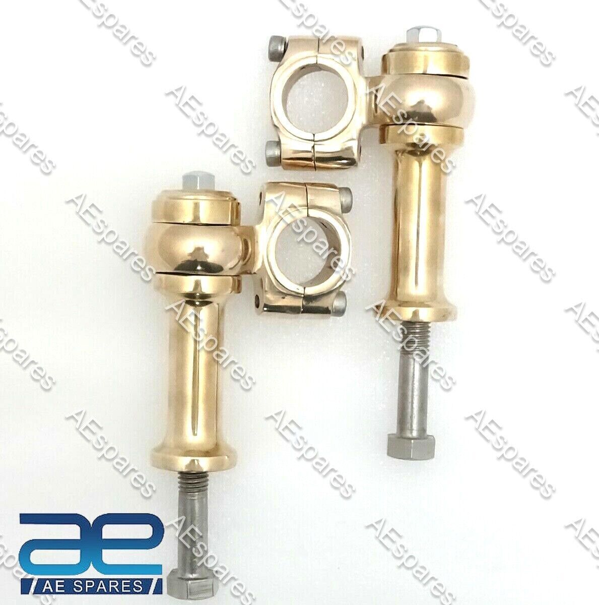 Universal Motorcycle Brass 1" Handlebar Risers Clamp 3" Rise Approx @US ...