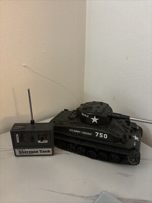 Vintage Radio Shack Remote Control Sherman Tank USA Army | eBay