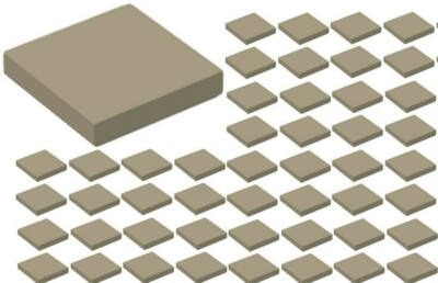 ☀️50x NEW LEGO DARK TAN 2x2 Flat Tiles #3068 Sand Building parts pieces ...