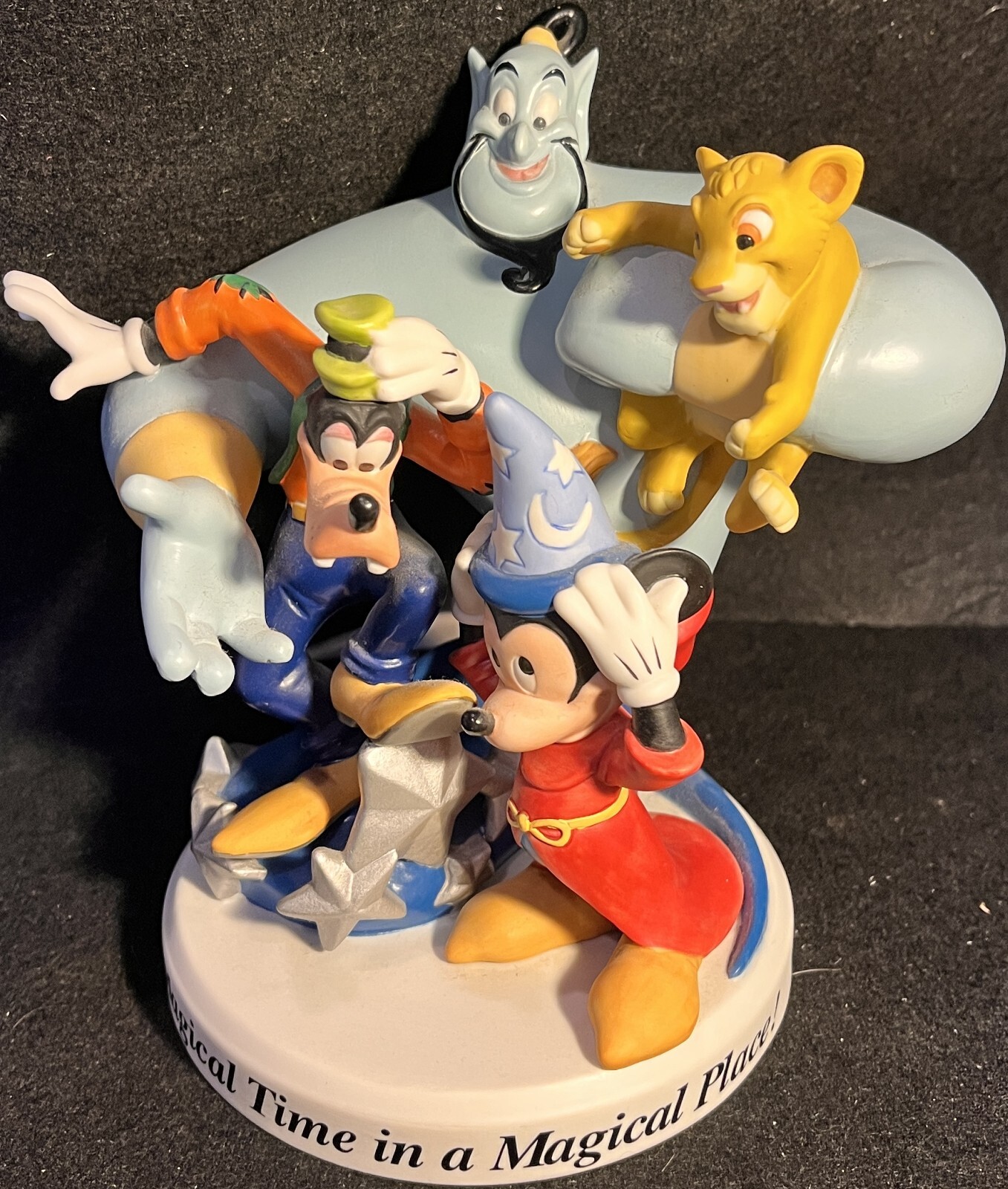 Walt Disney World Genie Goofy Simba Mickey Figurine 1996 25th Magical ...