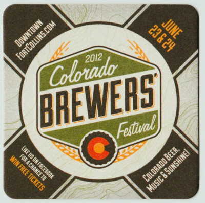 Colorado Brewer's Festival 2012 Beer Coaster Fort Collins CO | eBay
