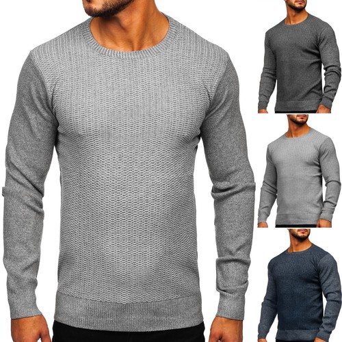 Pullover Sweater Strickpullover Pulli Classic Rundhals Men Herren BOLF ...