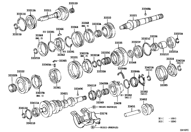 3330160130 Genuine Toyota Shaft Input 33301-60130 OEM for sale online ...
