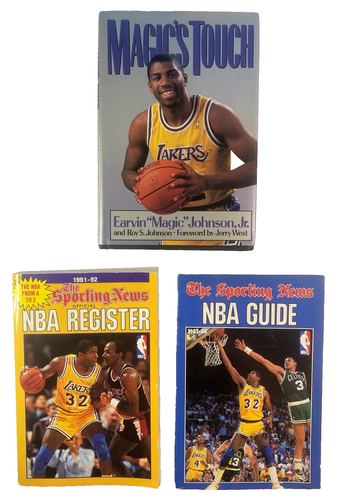 Ervin Magic Johnson Books Lot of (3) Los Angeles Lakers NBA Sporting ...