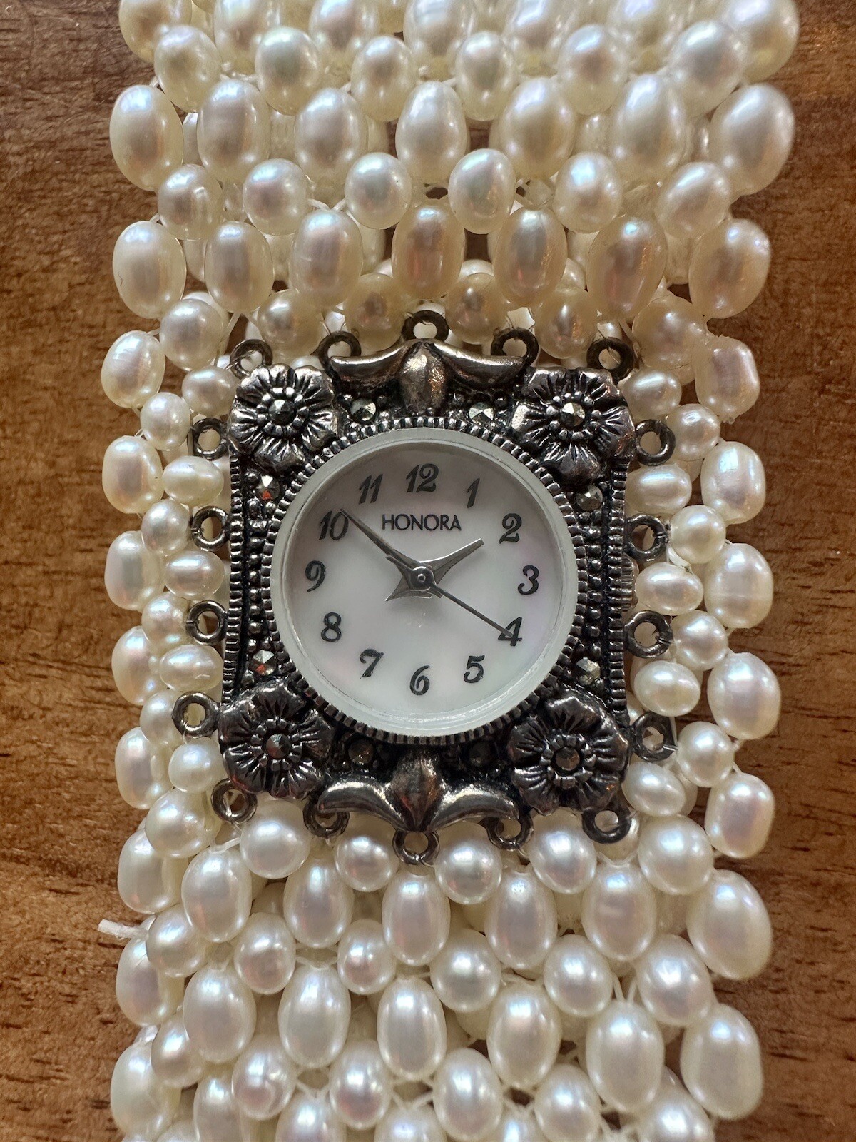 HONORA COLLECTION 925 Sterling Silver Case Freshwater Pearl Women’s ...