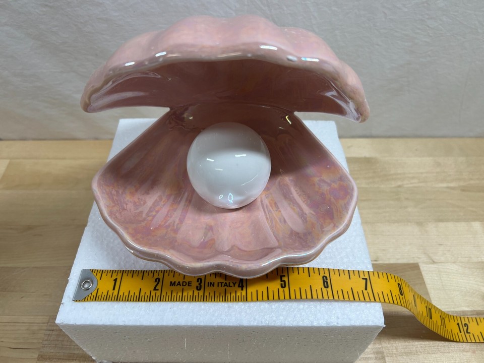 PEARL SHELL LED CERAMIC MERMAID CLAMSHELL LIGHT / LAMP - PINK / PEARL ...