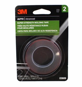 3M 03609 Super Strength VHB Double Sided Foam Molding Tape 1/2" x 5 ...