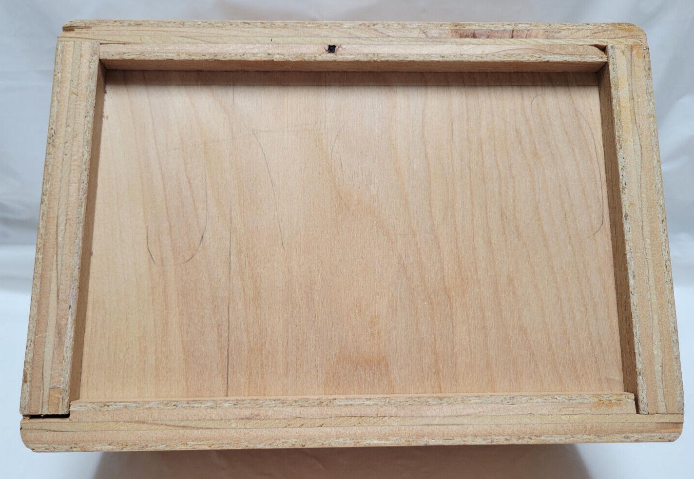 Plain Light Wooden Box with Hinged Lid 10"x7"x5.5" - No Lock | eBay